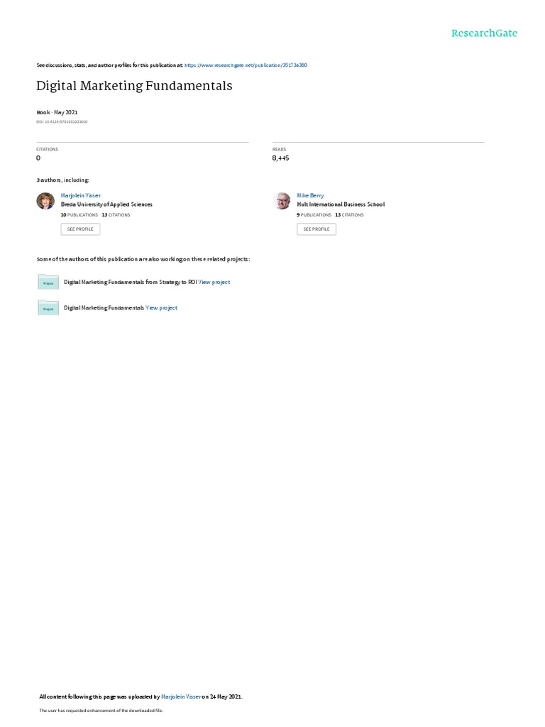 PDF First Chapter Digital Marketing Fundamentals | PDF | Digital ...