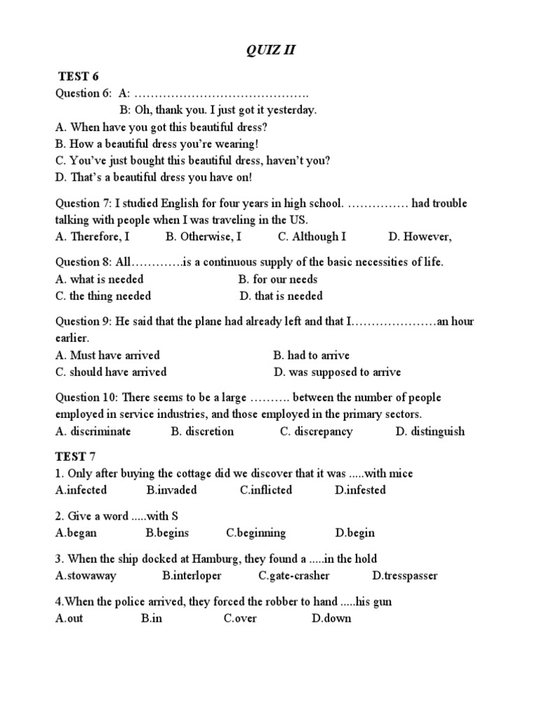 Quiz Ii | PDF Quiz Ii | PDF