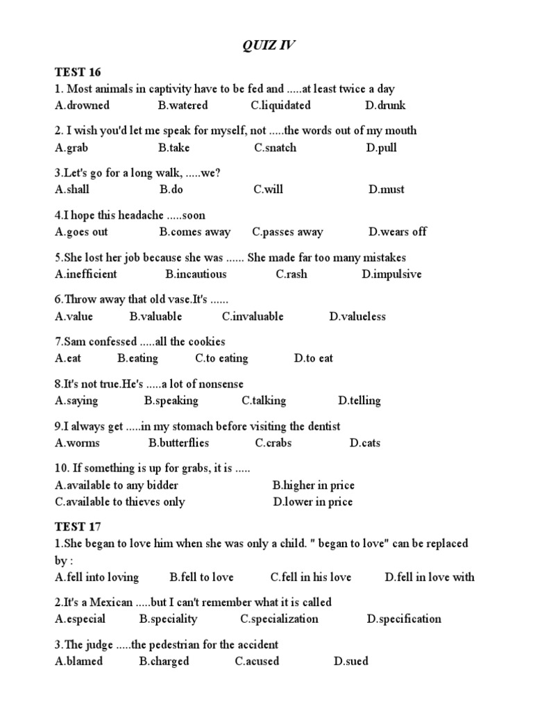 Quiz Iv | PDF Quiz Iv | PDF