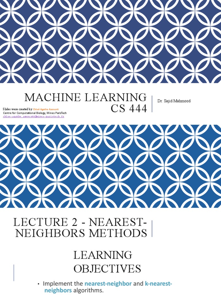 k-Nearest Neighbors Lecture Slides | PDF | Applied Mathematics | Algorithms