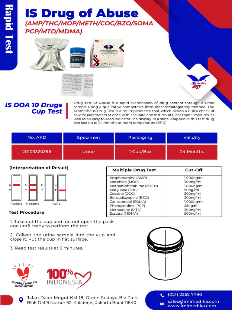 Is Doa 10 Cup Test | Download Free PDF | Drug Test | Products Of ...