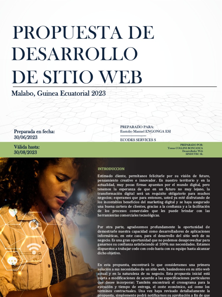 PROPUESTA DE DESARROLLO DE SITIO WEB - v3 | PDF | Red mundial | Internet y web