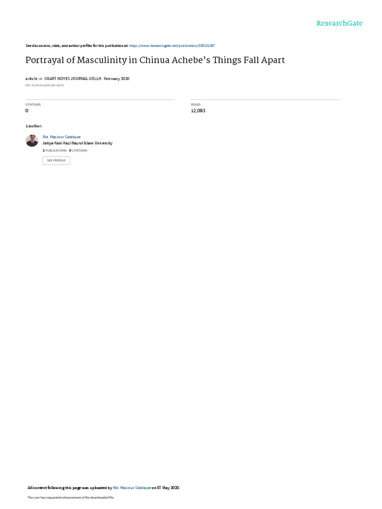 Masculinity TFA | PDF