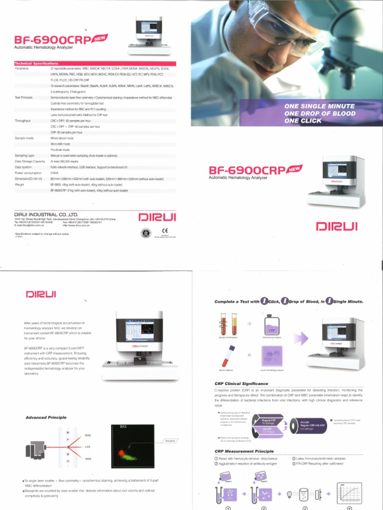 BF-6900CRP Brochure | PDF | C Reactive Protein | Infection