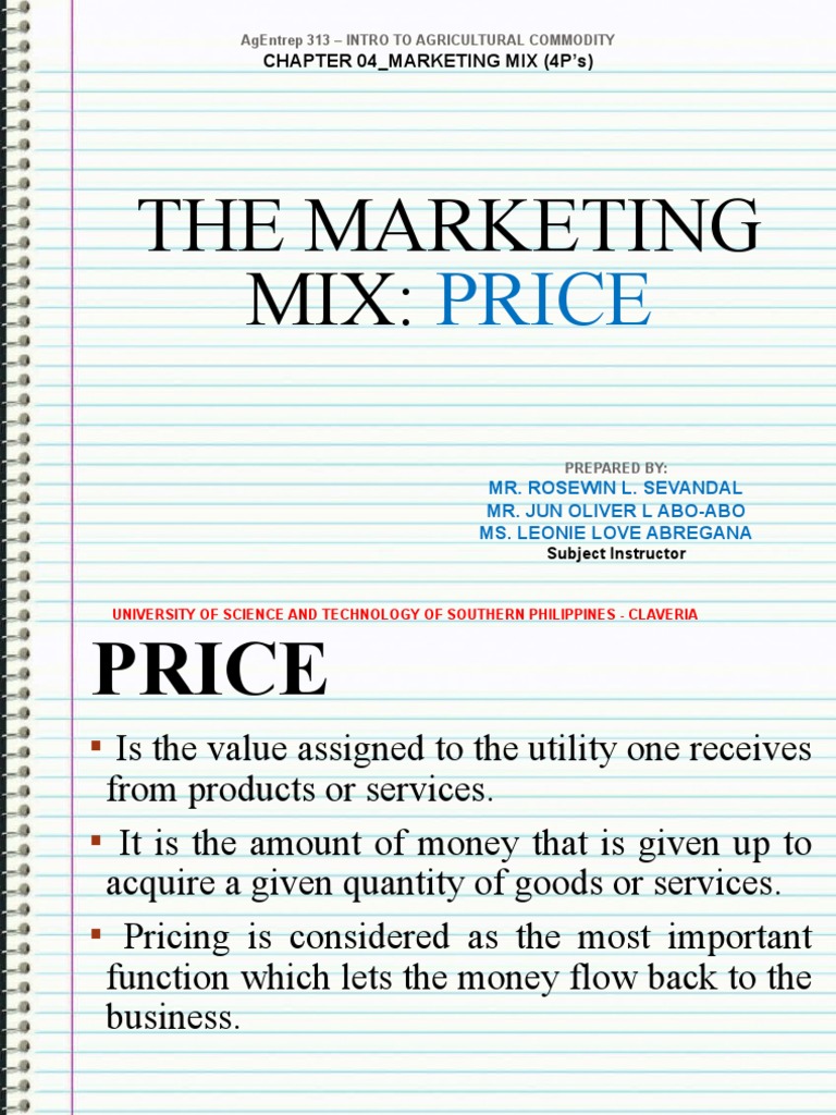 Chapter 4.2 MARKETING MIX (Price and Place) | PDF | Advertising | Sales
