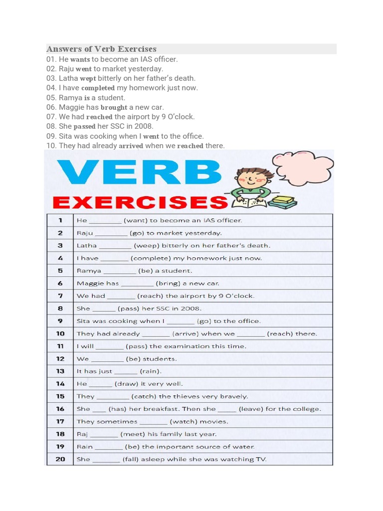 Exercise Verb | PDF