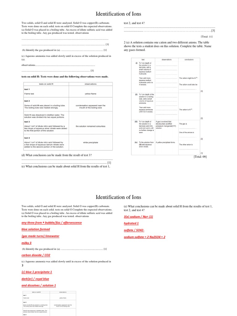 ATP - Identification of Ions | PDF | Ion | Hydroxide