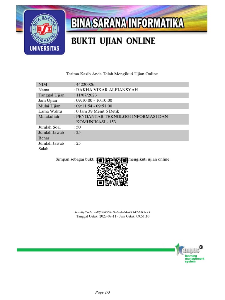 Bukti Ujian 44220926 | PDF