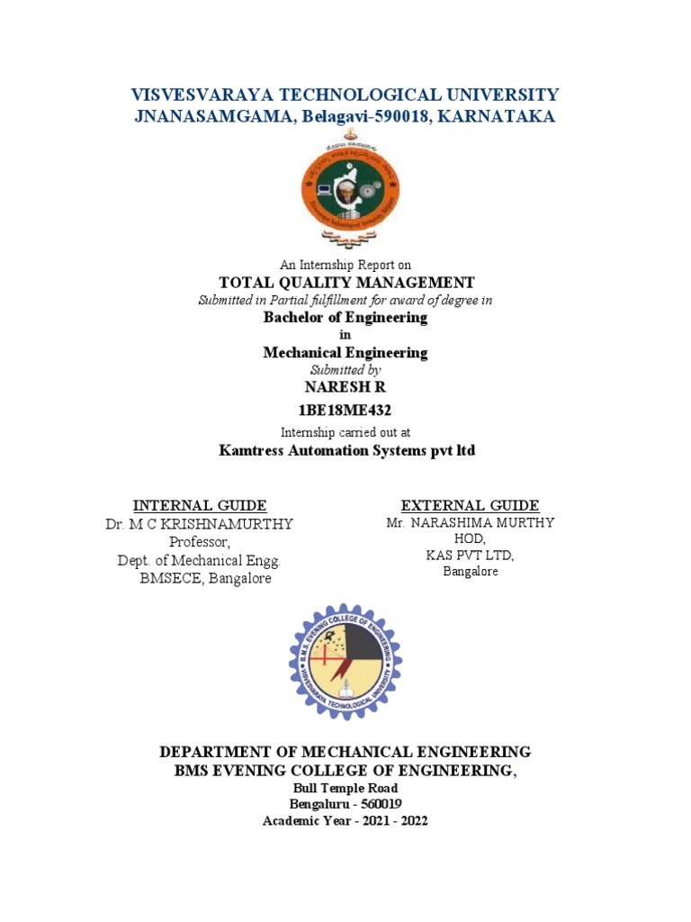 Internship Report Format | PDF | Business | Systems Science