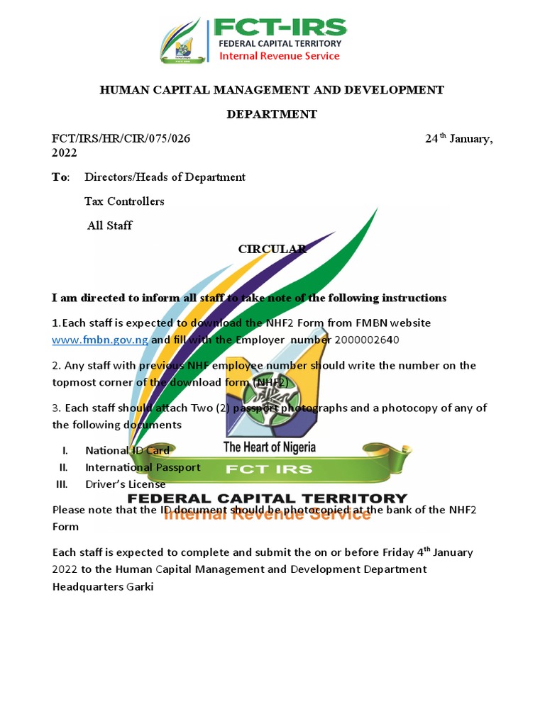 NHF2 Form Submission Instructions | PDF
