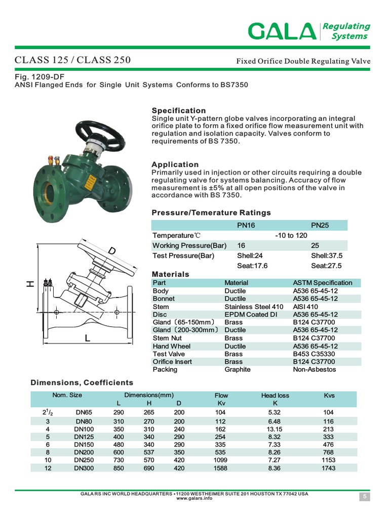 Gala Valve | Download Free PDF | Valve | Fluid Dynamics