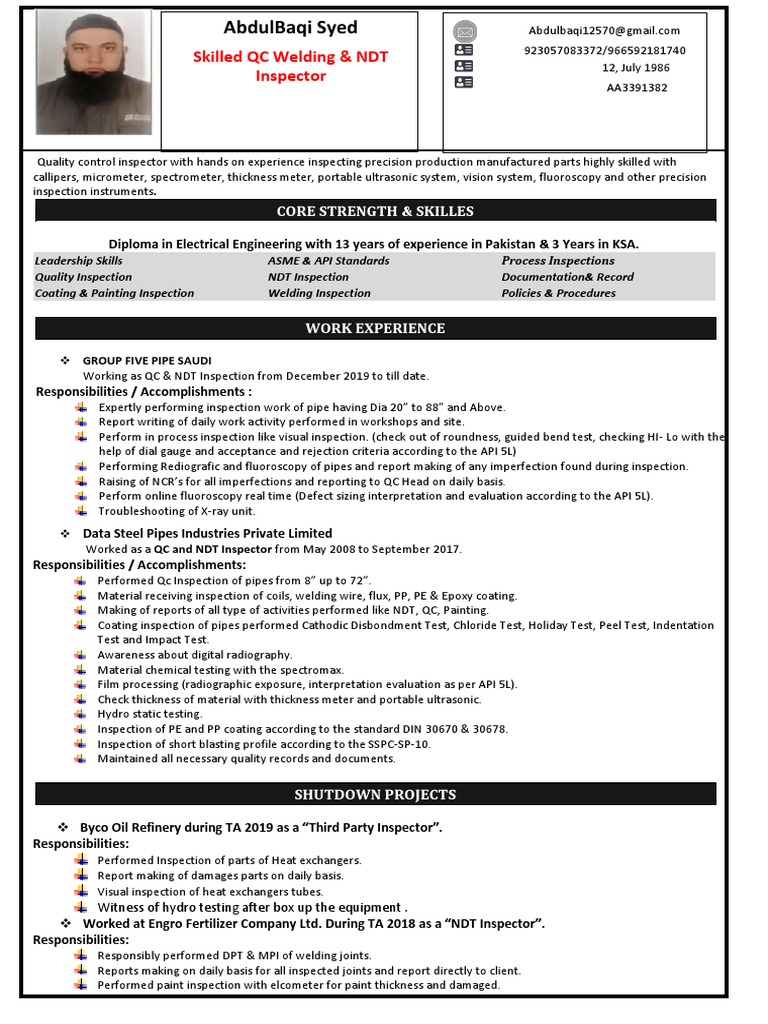 Abdulbaqi CVV 2 | PDF