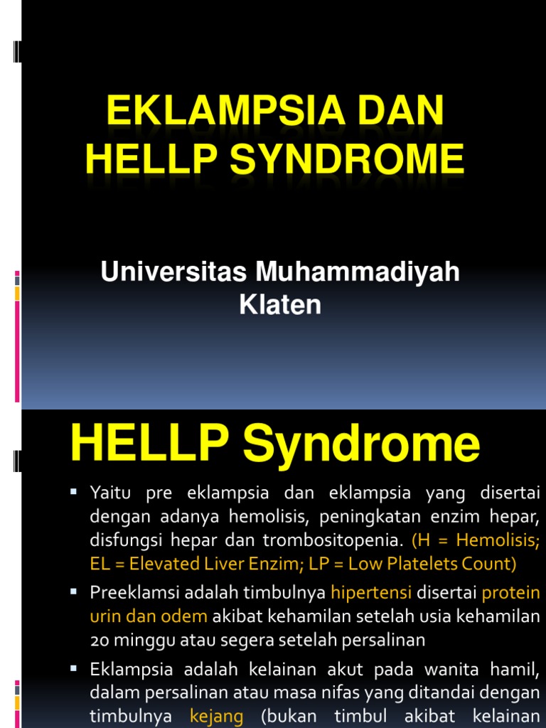 HELLP Syndrome UMKLa | PDF