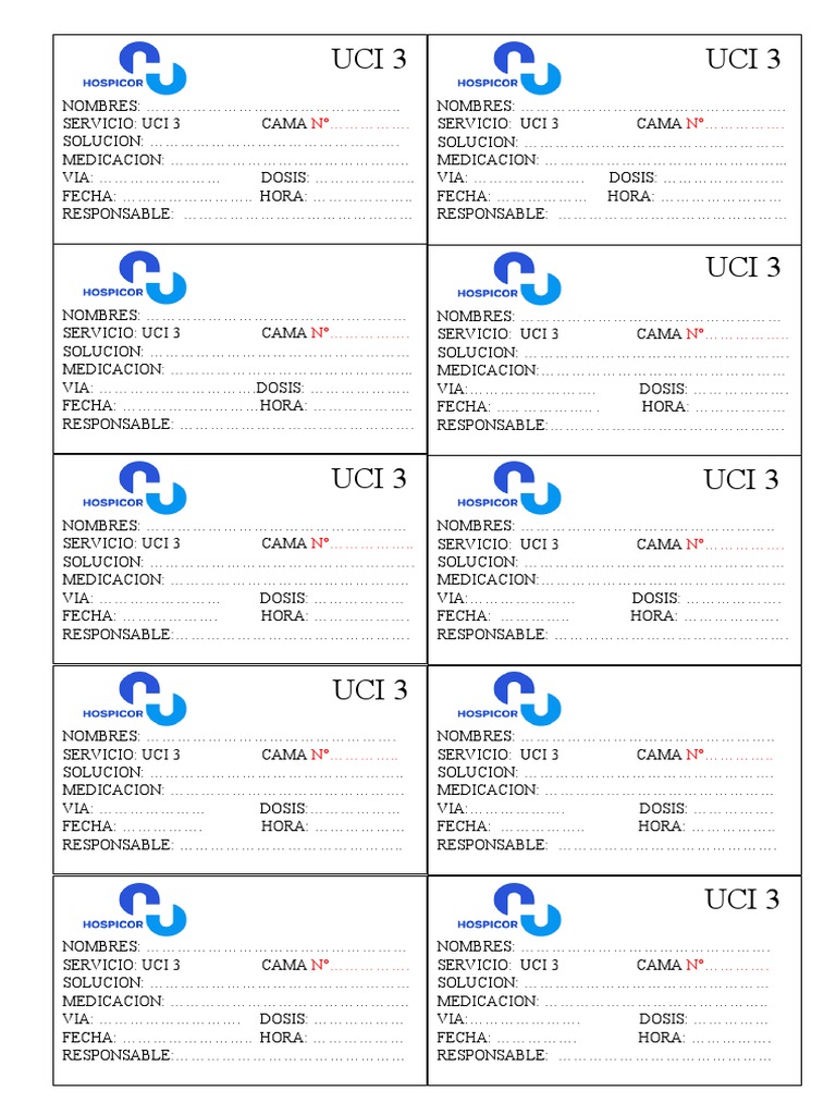 Rotulos Nuevo Uci 1 | PDF