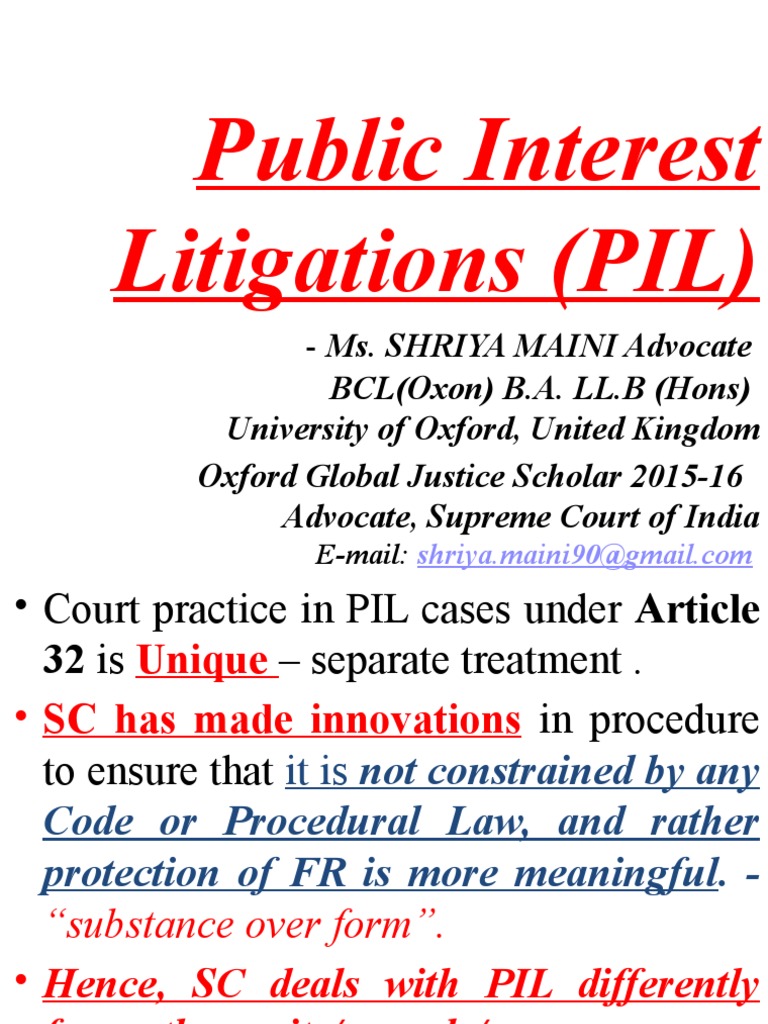 Understanding Public Interest Litigations | PDF | Writ | Standing (Law)