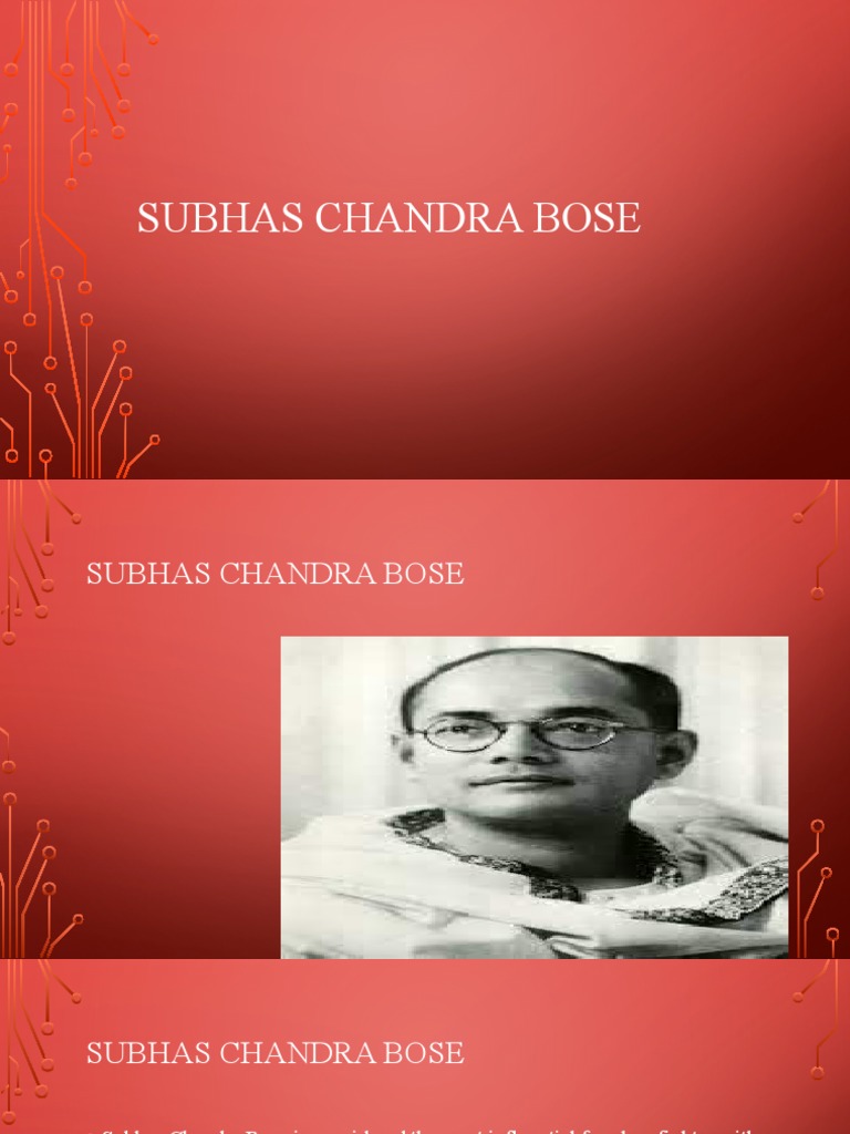 Subhas Chandra Bose | PDF