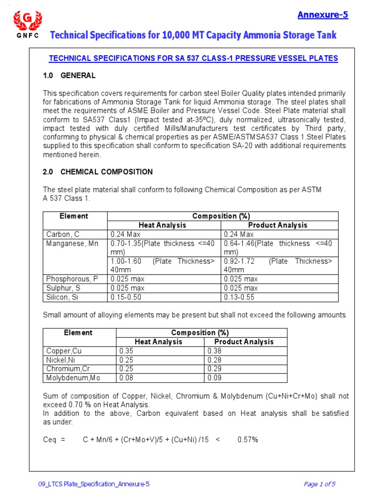 09 - LTCS Plate - Specification - Annexure-5 | PDF