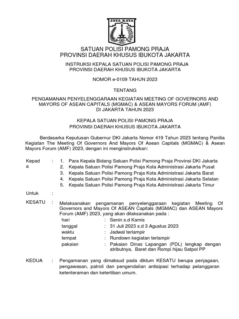 Ins Pam Mgmac Amf E-0109 Tahun 2023 - Sign | PDF