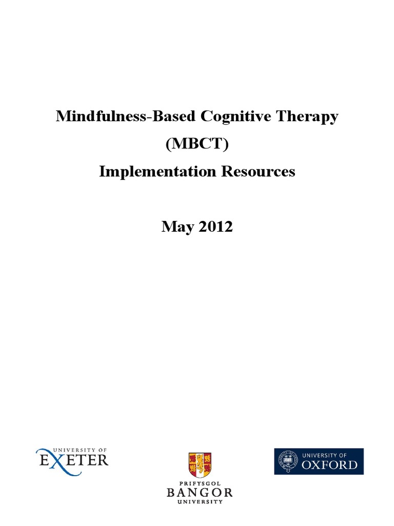 Mindfulness Based Cognitive Therapy MBCT | PDF | Mindfulness | Major ...