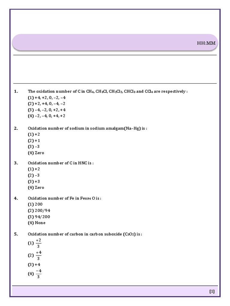 Exercise 1 - 2-1 | PDF | Redox | Chemical Reactions