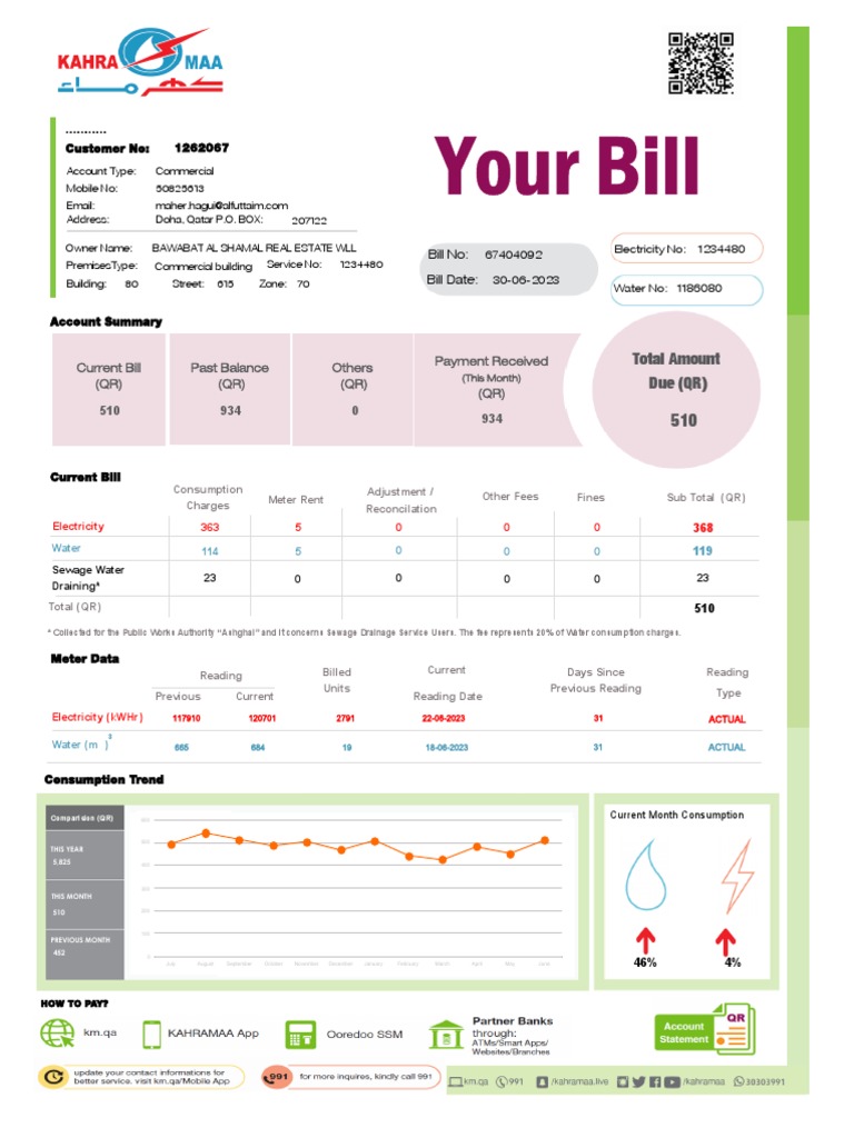Your Bill: Total Amount Due (QR) | PDF | Climate Change