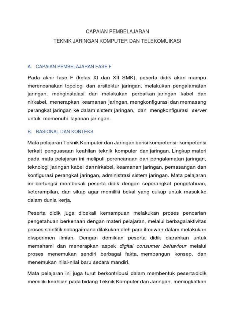 CP Face F Kelas Xi TJKT | PDF