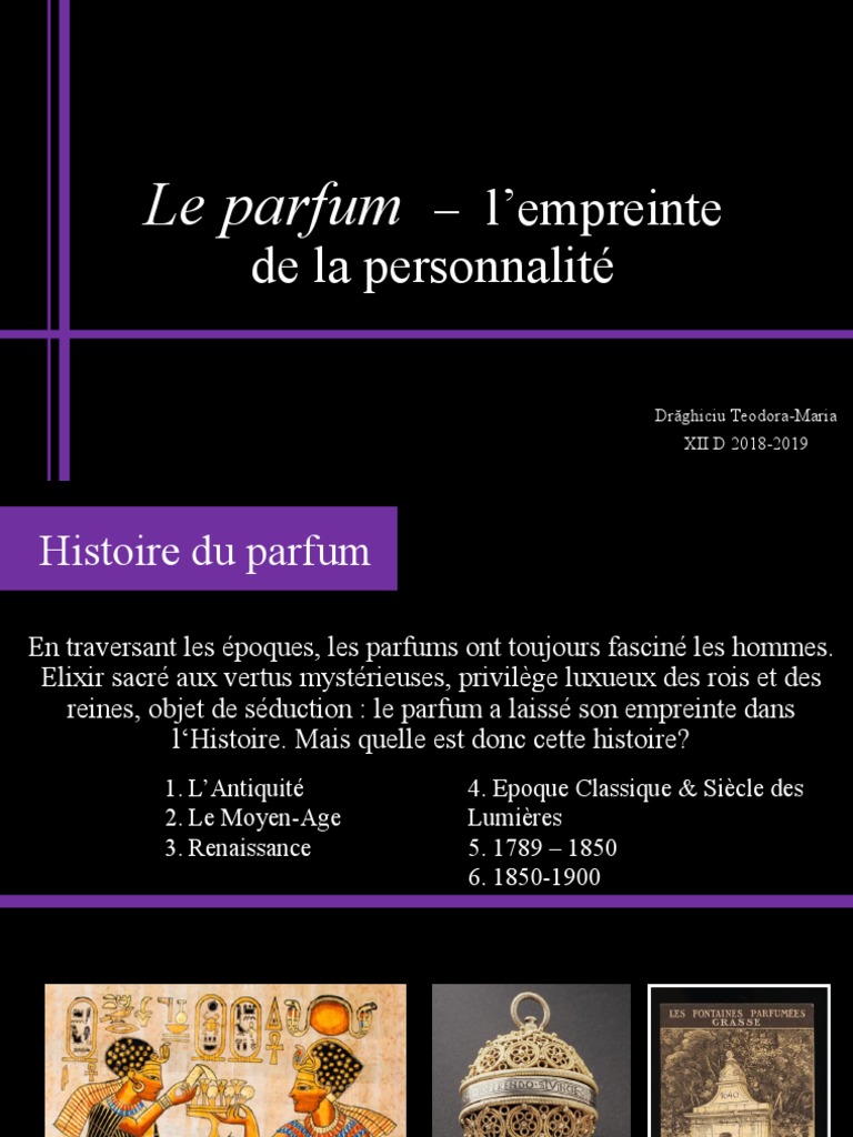 Histoire du parfum à travers les âges | PDF | Parfum | Odeur