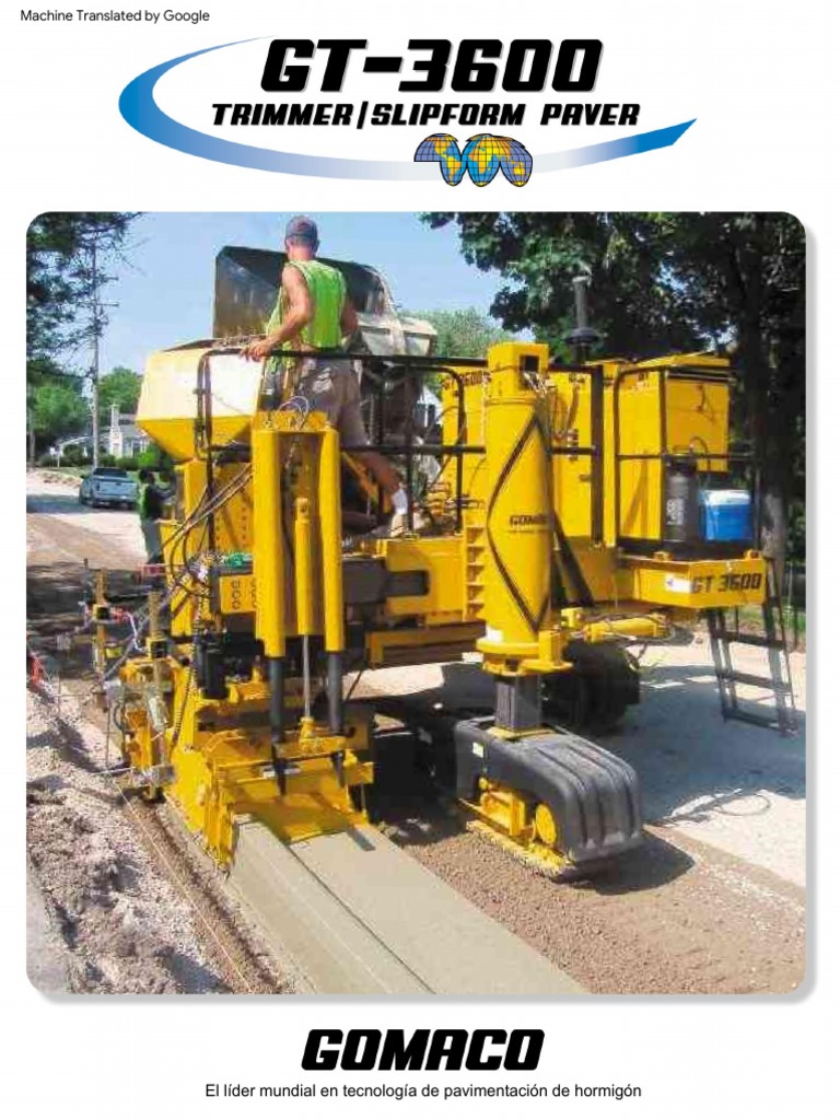 Gt3600 Catalogo Medidas Espedificaciones COMPRESSED SPAÑOL | PDF ...