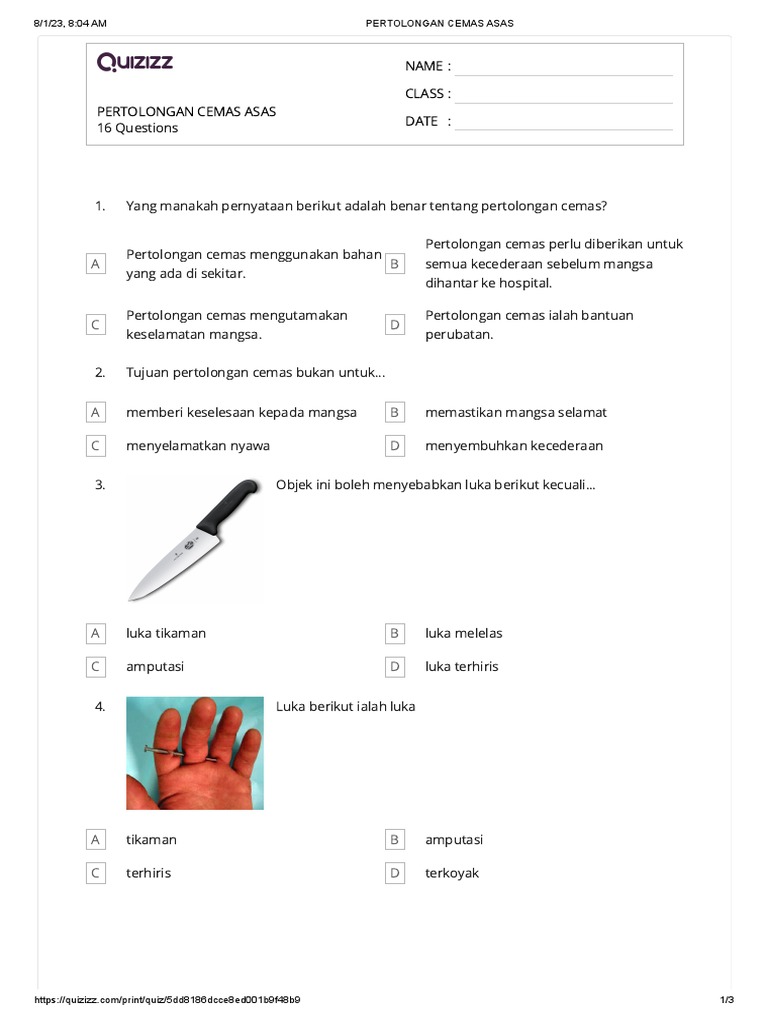 Pertolongan Cemas Asas | PDF
