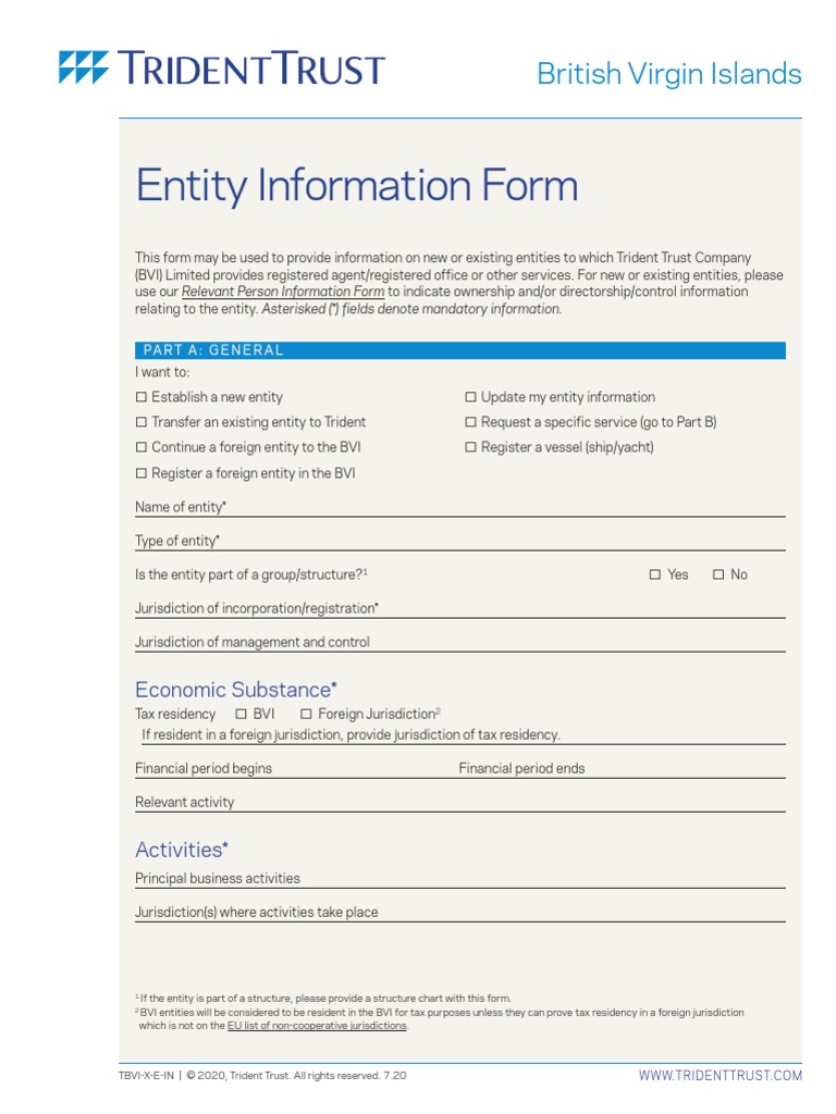 Entity Information Form | PDF