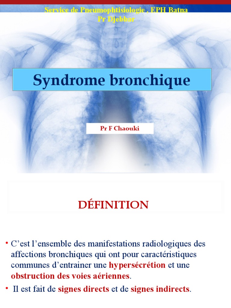 Syndrome Bronchique PR F Chaouki | PDF