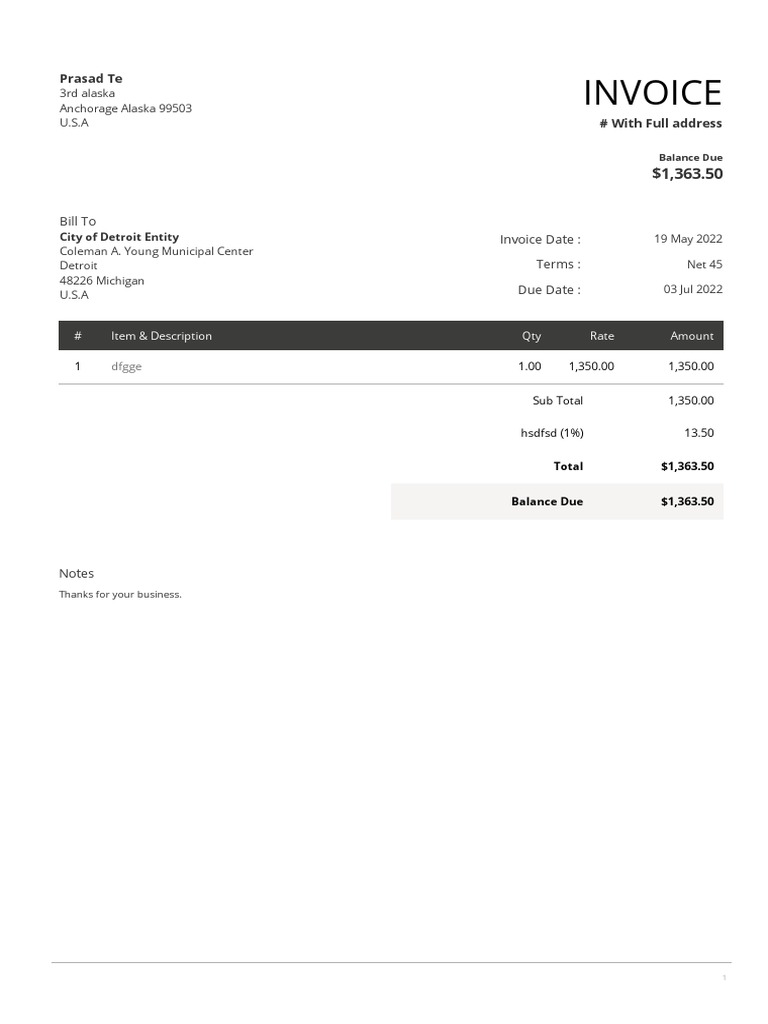 Zoho - Invoices | PDF