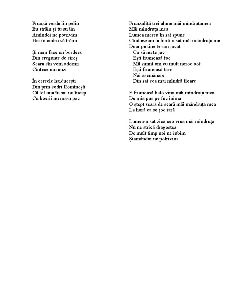 Frunză Verde Lin Pelin | PDF