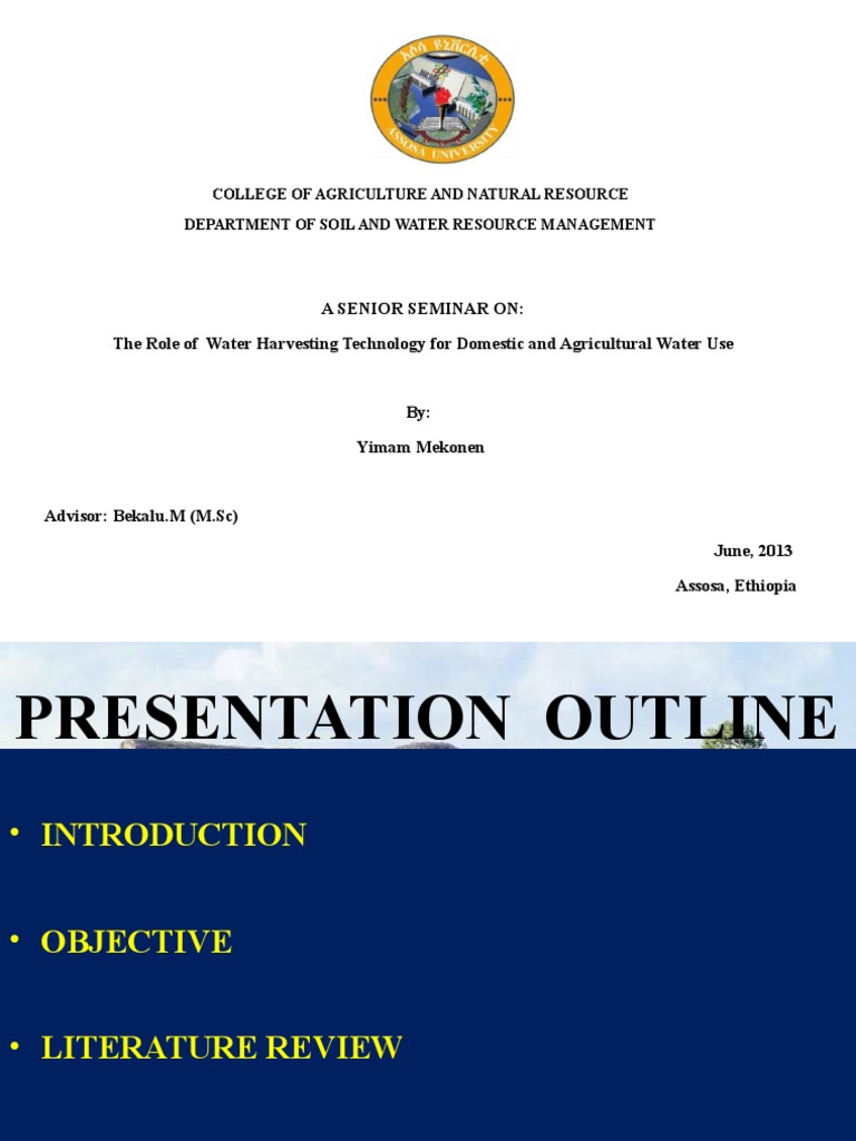The Role of Water Harvesting Technology For Domestic and Agricultural Water Use | PDF | Surface ...