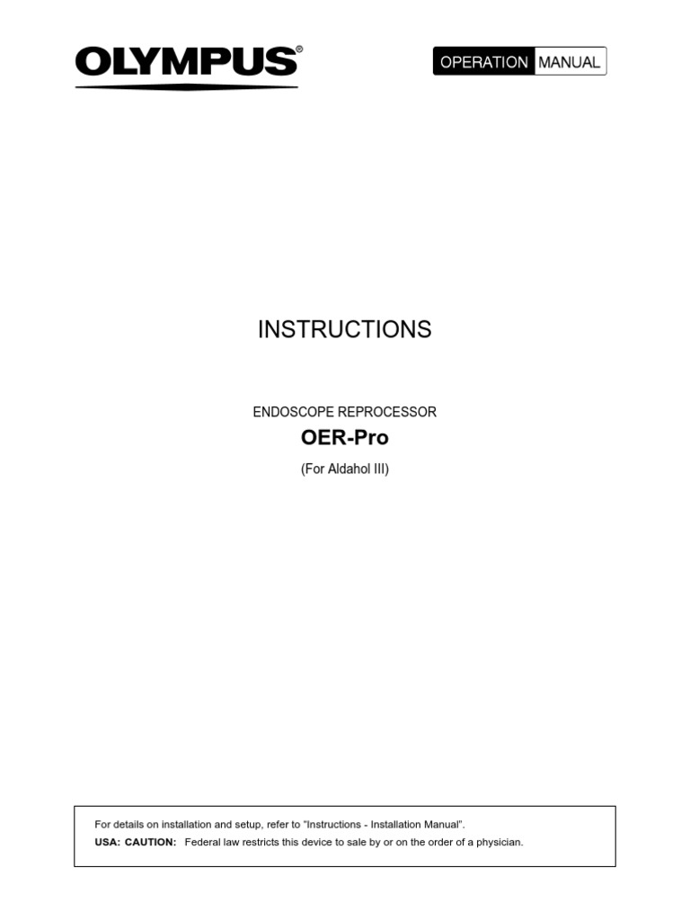 Olympus OER-Pro Operation Manual | Download Free PDF | Personal ...