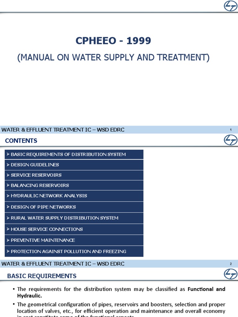 CPHEEO | Download Free PDF | Water | Water Supply