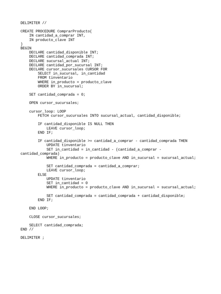 Store Procedure | PDF
