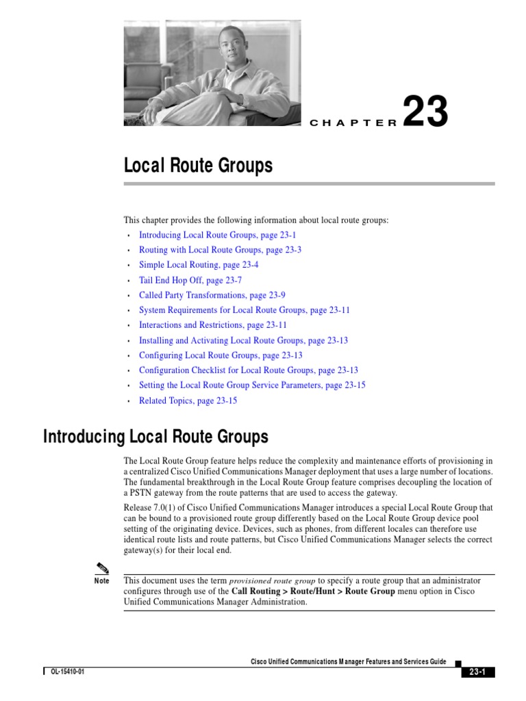 Cisco Local Route Groups Guide | PDF