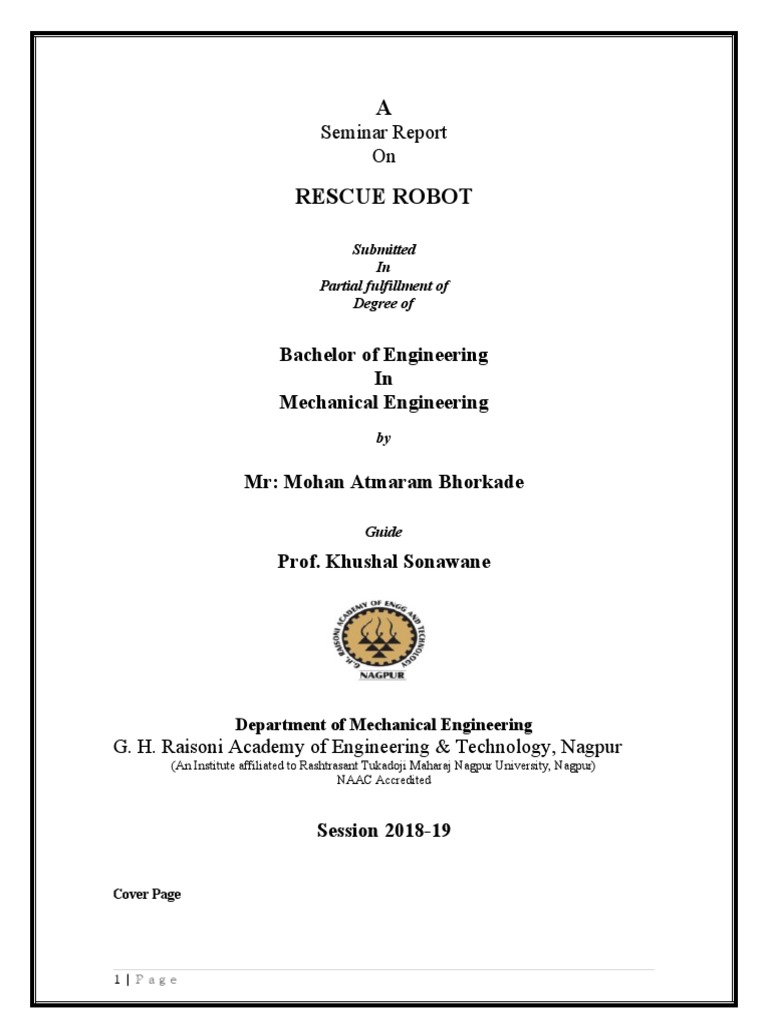 Rescue Robot | PDF | Robot | Robotics