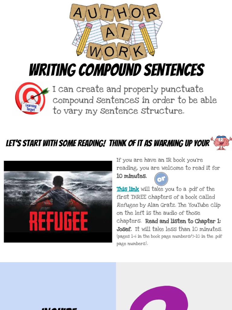 Writing Compound Sentences Lesson | PDF