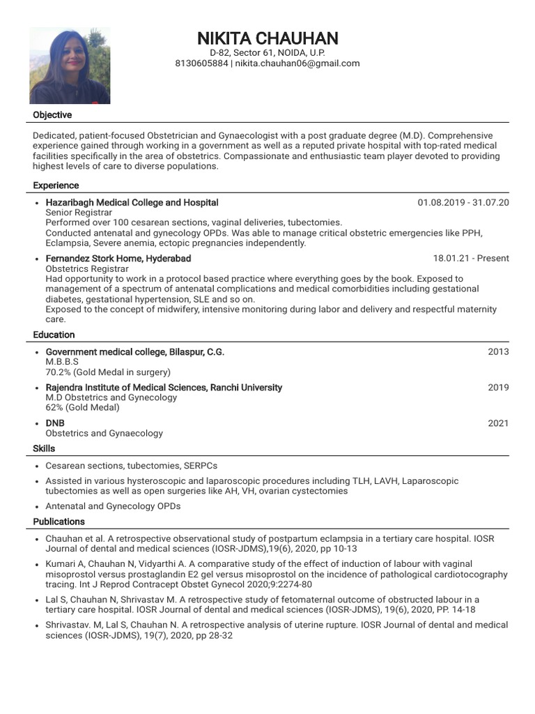 DR - NikitaChauhan DNB Gynic | PDF