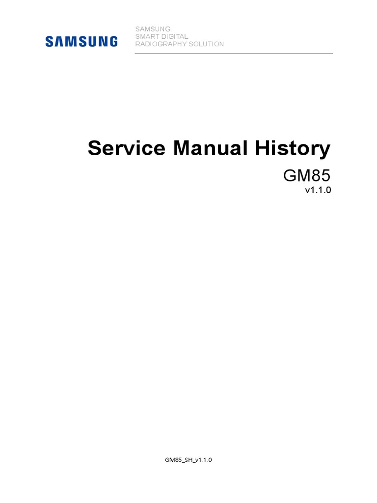 gm85 SH v1 1 0 Service Manual History | PDF