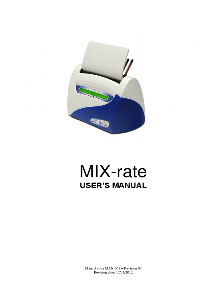 MIX-rate User Manual Overview | PDF