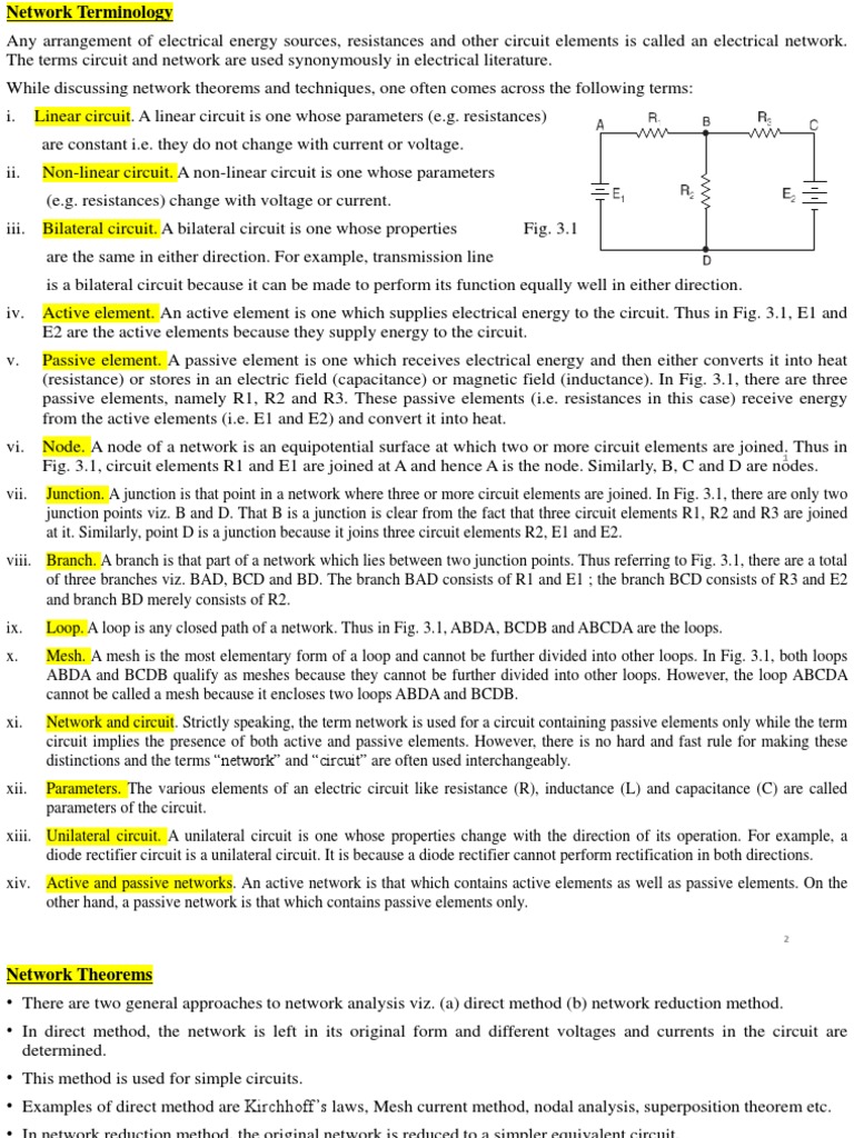CH 3 Network Theorems | PDF | Electrical Network | Network Analysis (Electrical Circuits)