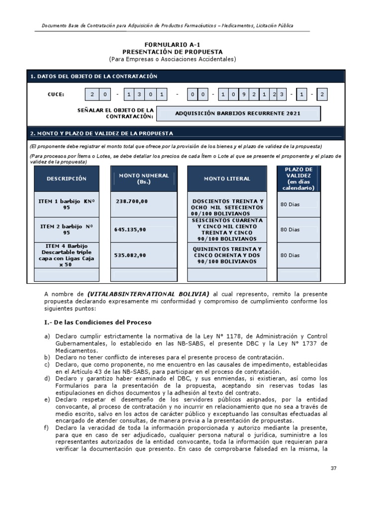 Formulario A-1 | PDF | Gobierno