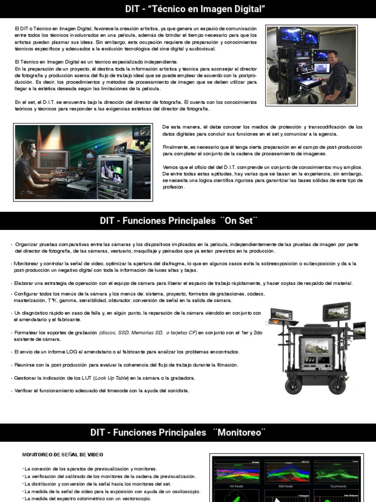 Funciones del DIT en Cine Digital | PDF