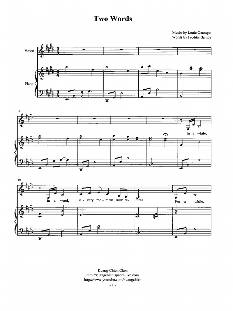 Lea Salonga-Two Words | PDF