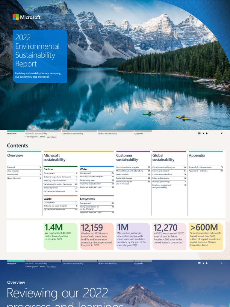 2022 Microsoft Environmental Sustainability Report | PDF