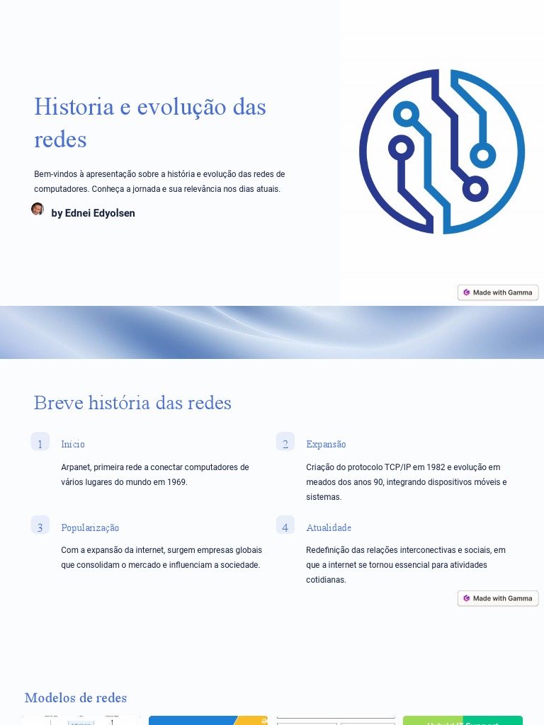 1 - Historia-E-Evolucao-Das-Redes | PDF | Rede de computadores | Internet