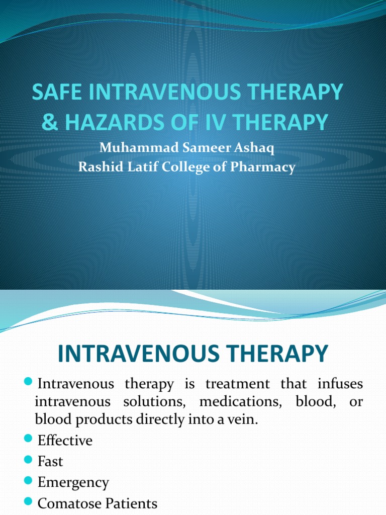IV Therapy Complications and Management | PDF